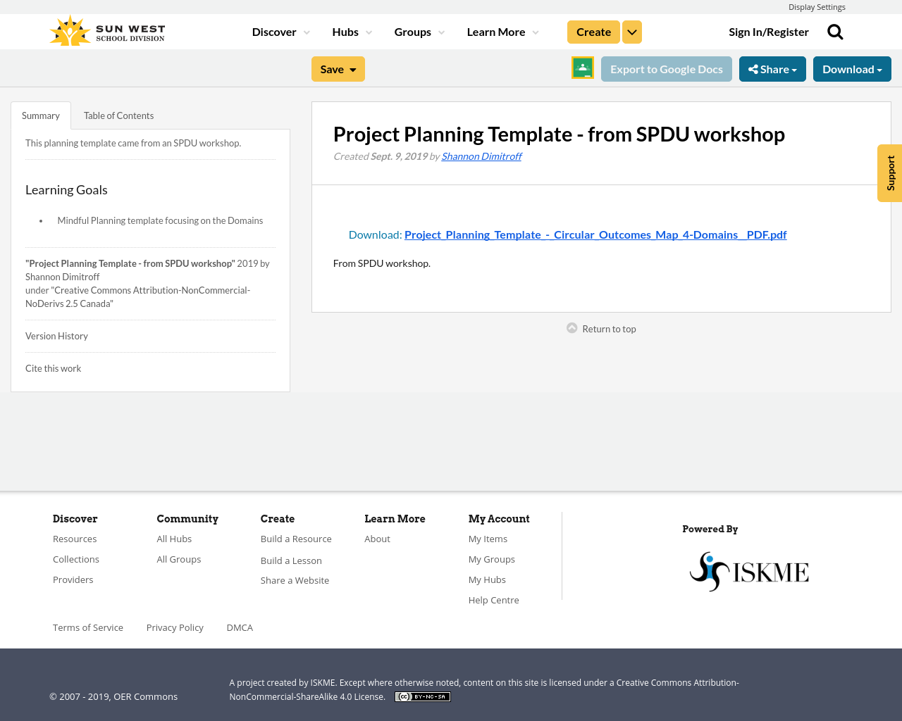Project Planning Template - from SPDU workshop | Resource Bank