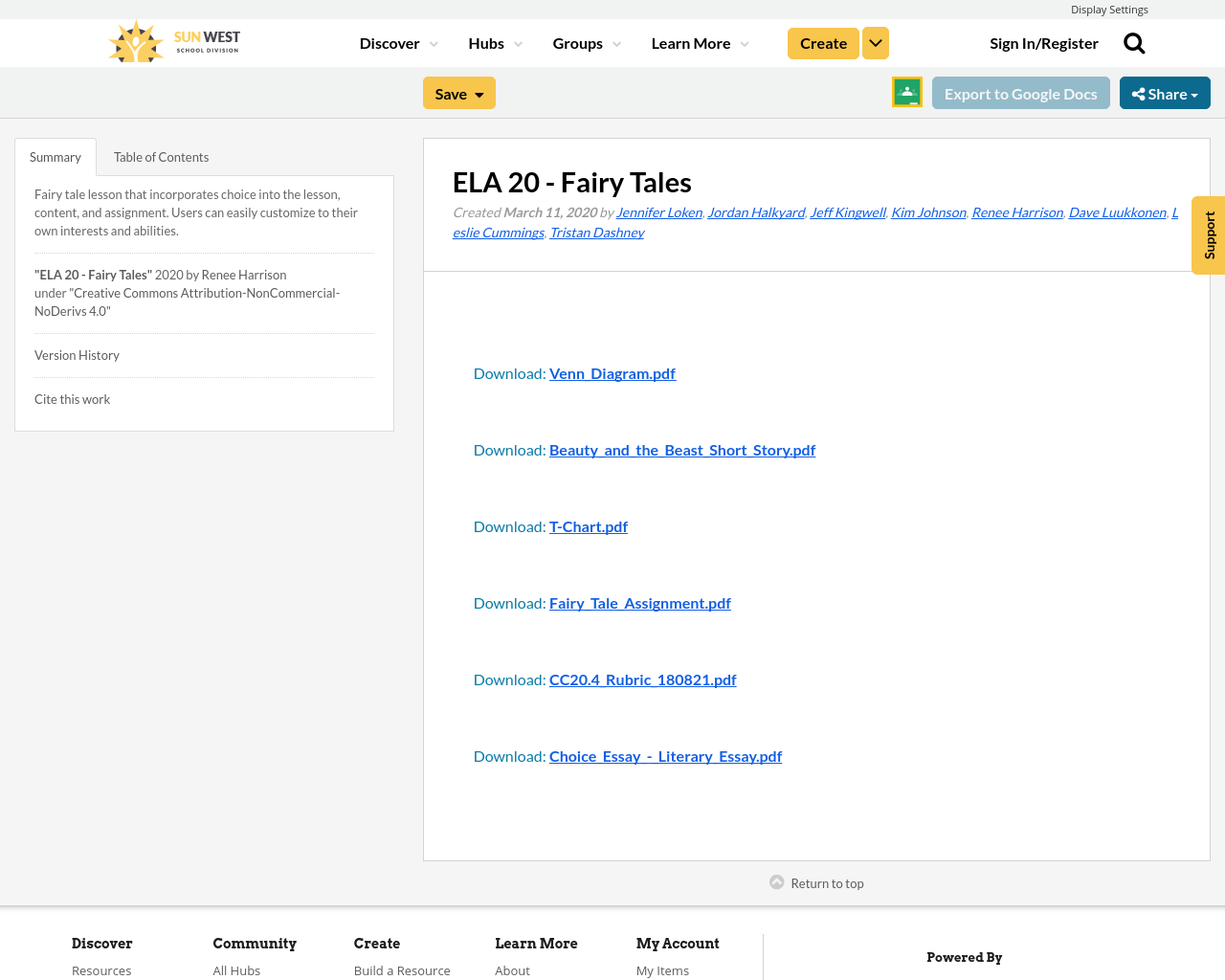 ELA 20 - Fairy Tales | Resource Bank