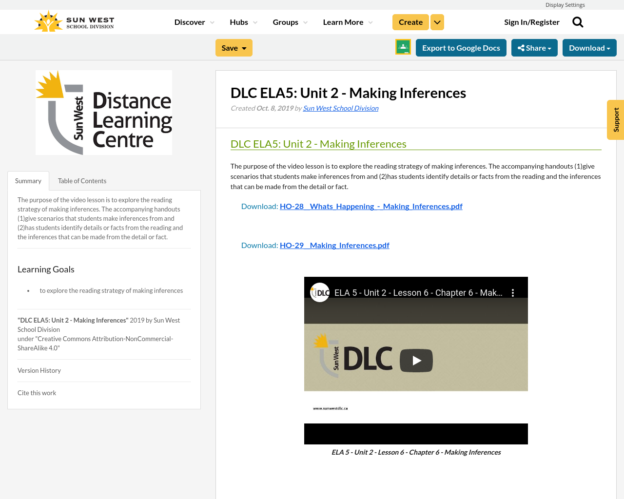 DLC ELA5: Unit 2 - Making Inferences | Resource Bank
