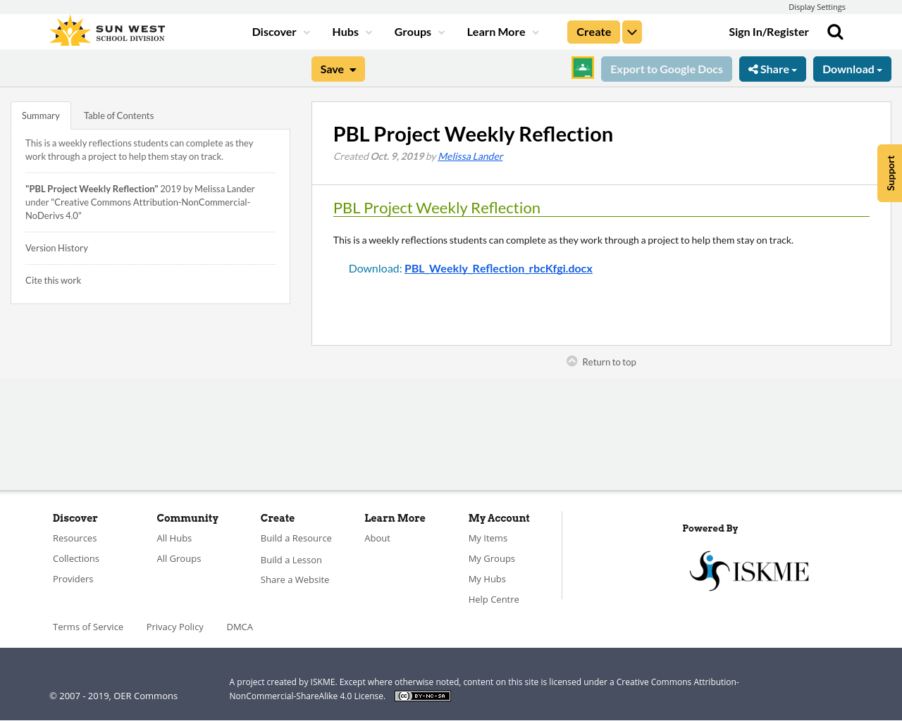 PBL Project Weekly Reflection | Resource Bank