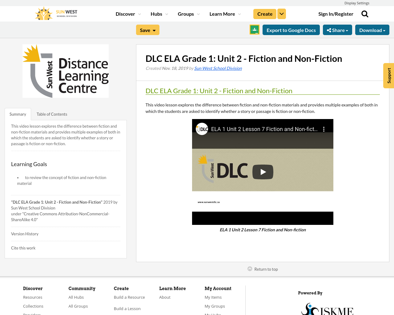 DLC ELA Grade 1: Unit 2 - Fiction and Non-Fiction | Resource Bank
