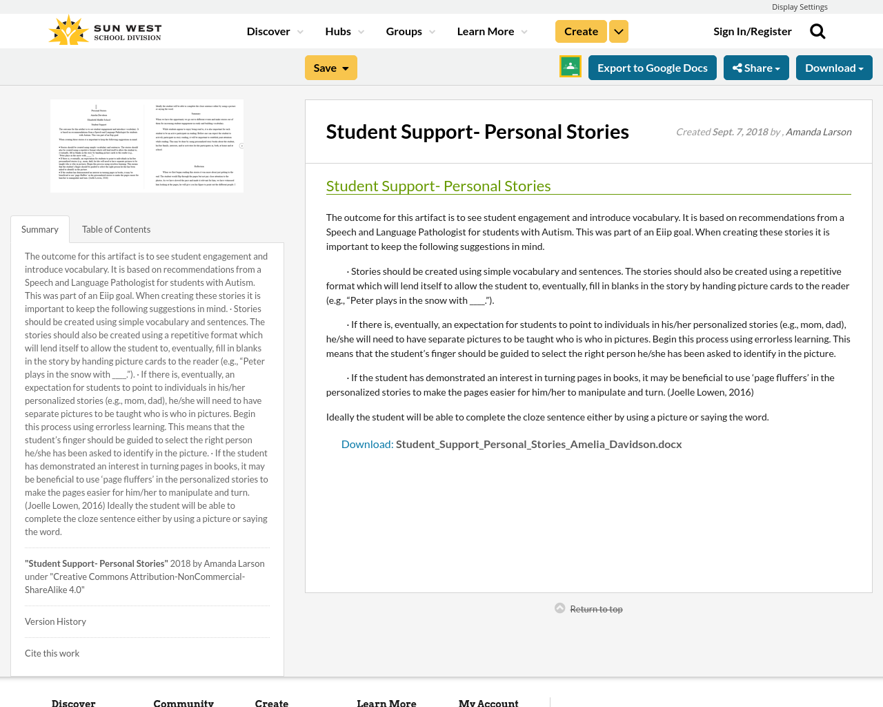 Student Support- Personal Stories | Resource Bank