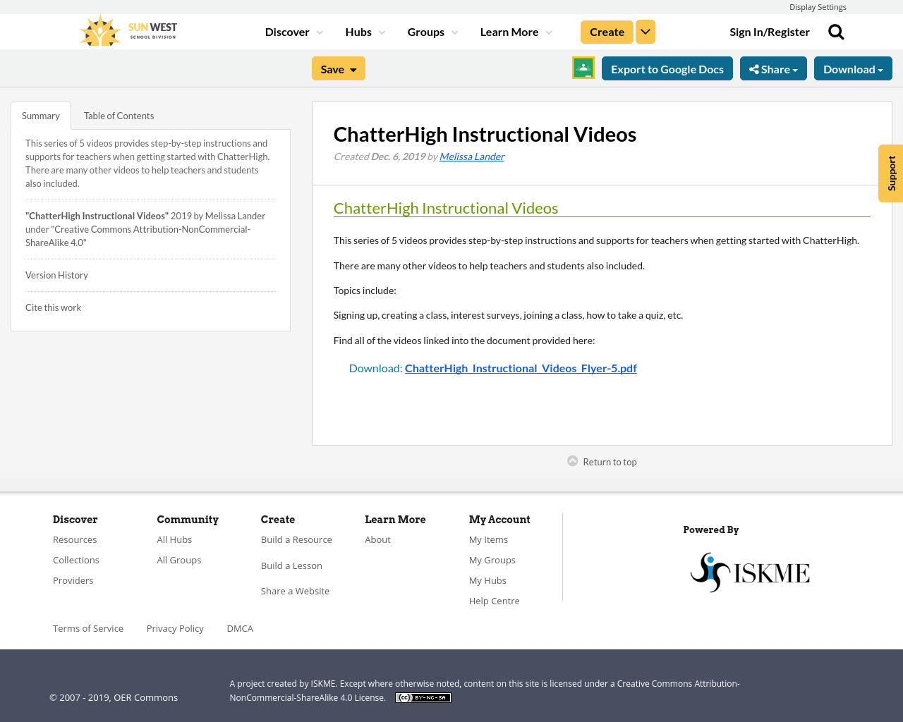 ChatterHigh Instructional Videos | Resource Bank