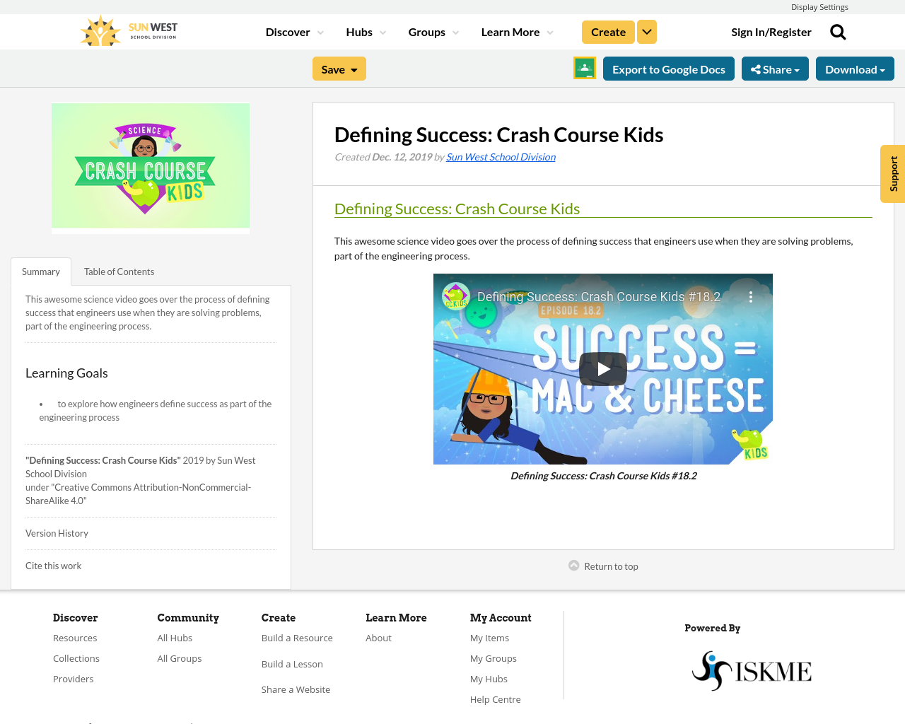 Defining Success: Crash Course Kids | Resource Bank