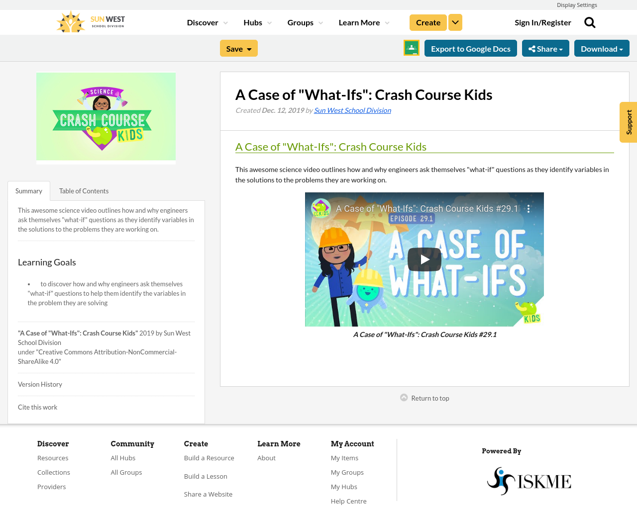 A Case of "What-Ifs": Crash Course Kids | Resource Bank