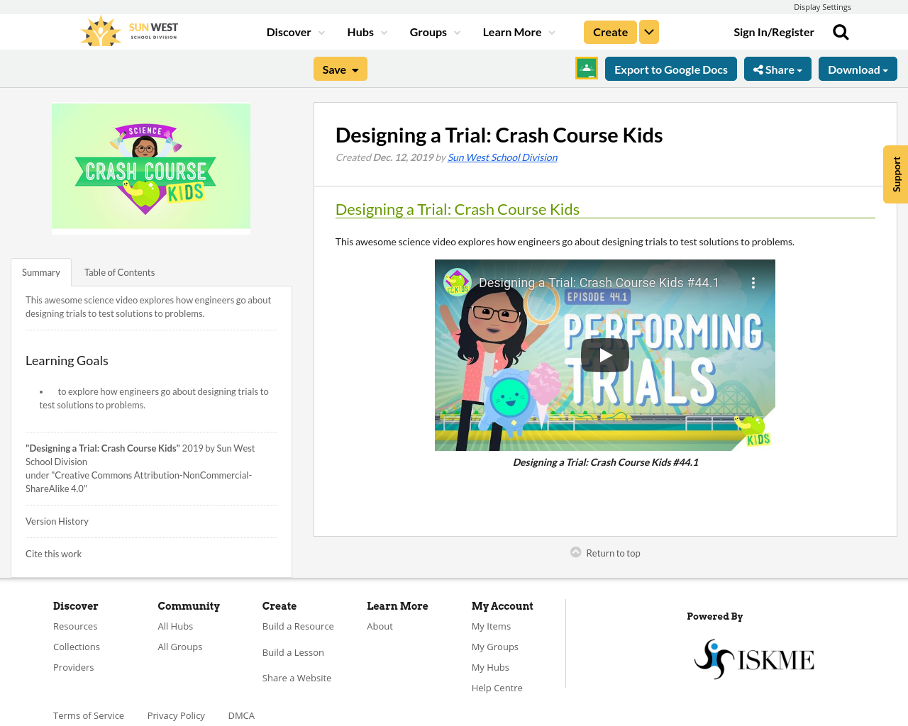 Designing a Trial: Crash Course Kids | Resource Bank