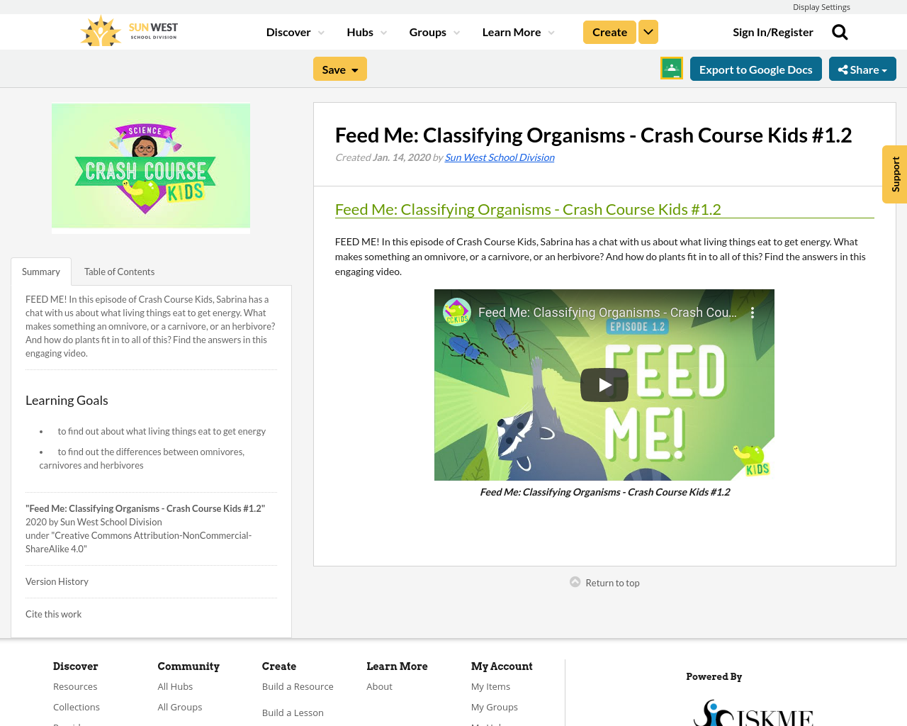 Feed Me: Classifying Organisms - Crash Course Kids #1.2 | Resource Bank