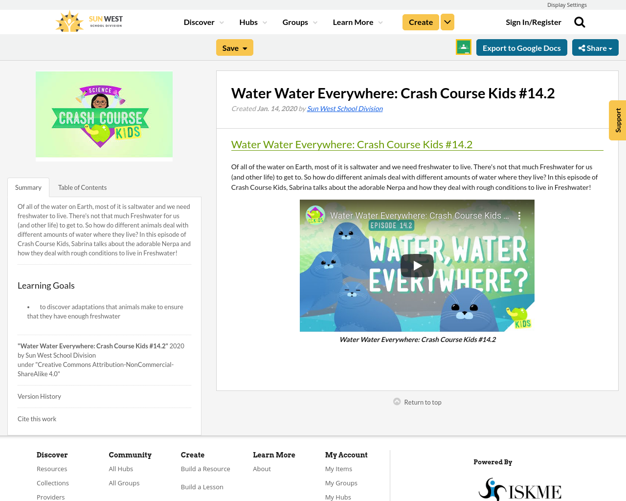 Water Water Everywhere: Crash Course Kids #14.2 | Resource Bank
