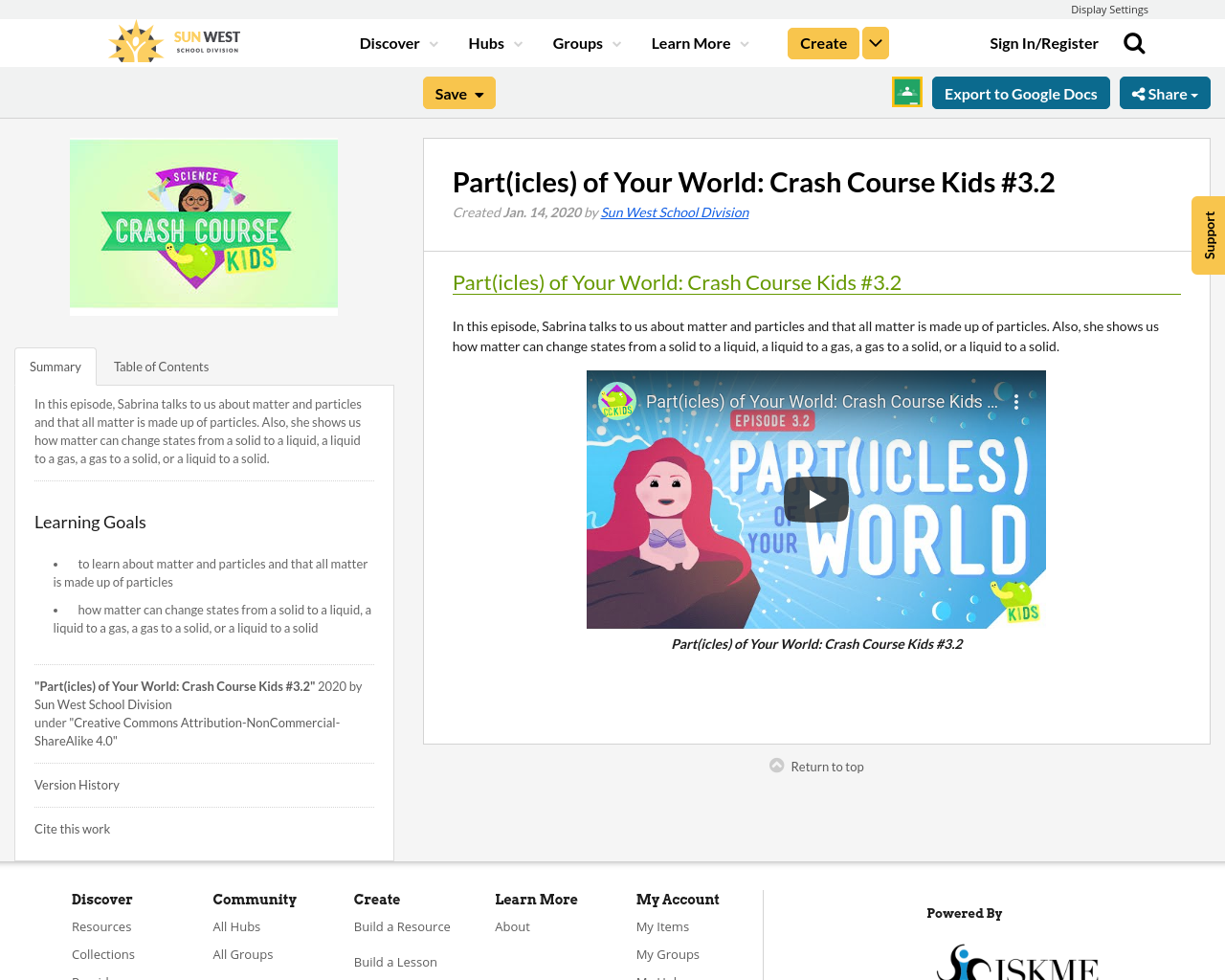 Part(icles) of Your World: Crash Course Kids #3.2 | Resource Bank