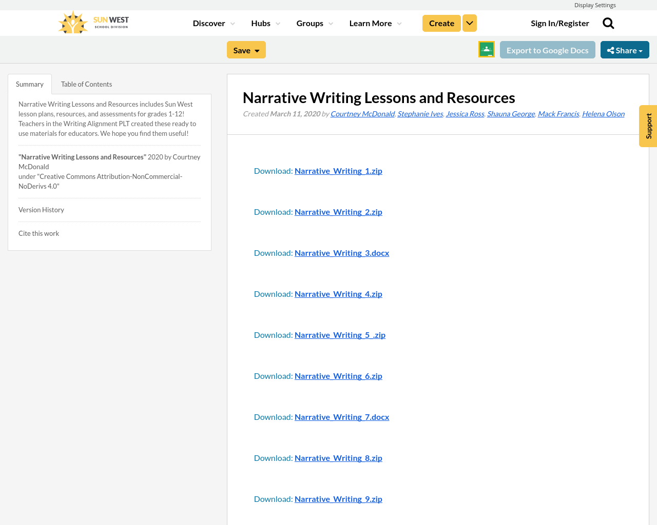 Narrative Writing Lessons and Resources | Resource Bank