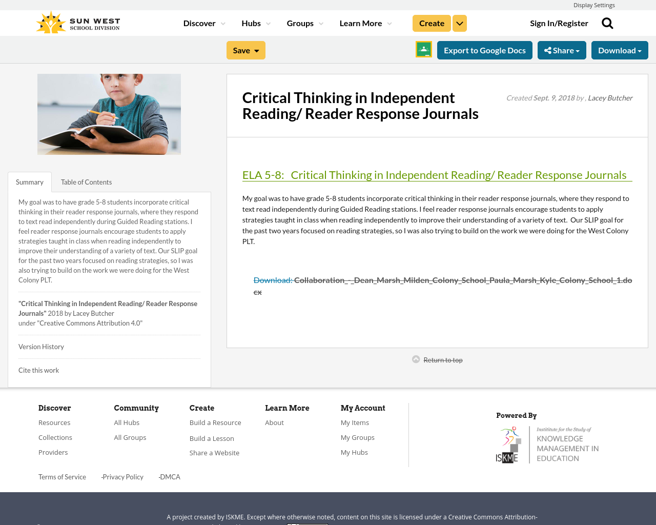 Critical Thinking in Independent Reading/ Reader Response Journals ...
