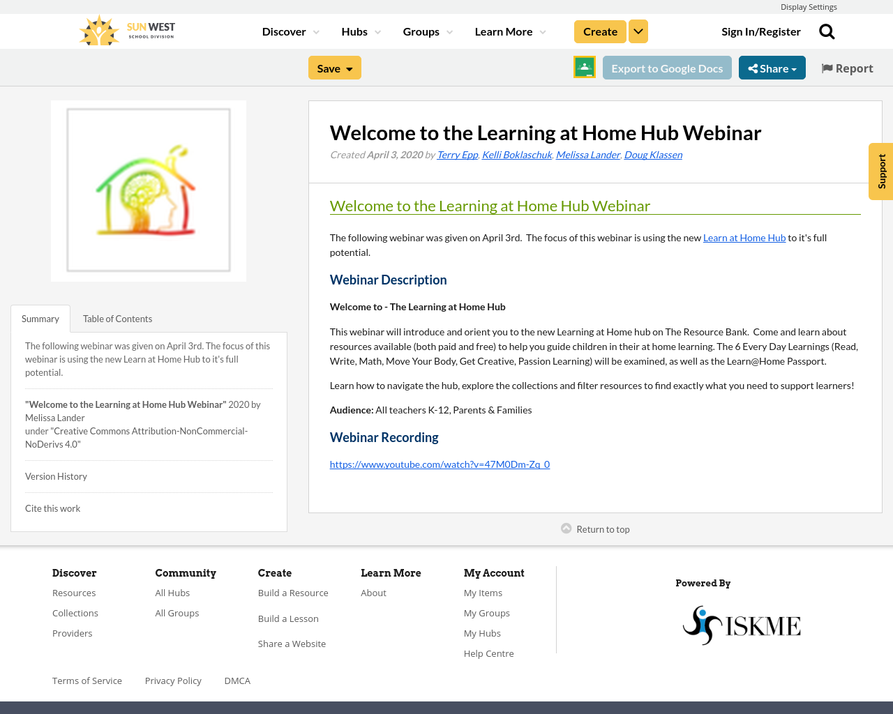 Welcome To The Learning At Home Hub Webinar Resource Bank