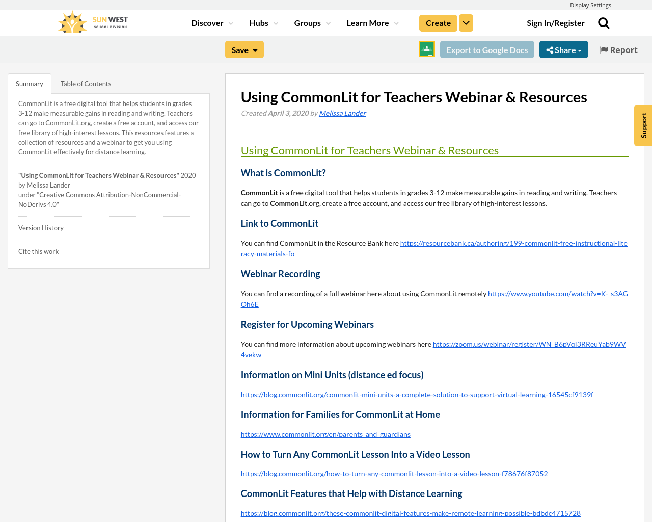 Using CommonLit for Teachers Webinar & Resources | Resource Bank