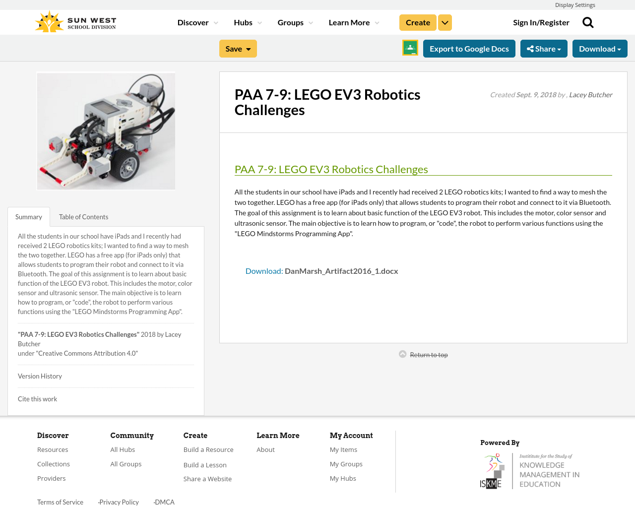 PAA 7-9: LEGO EV3 Robotics Challenges | Resource Bank