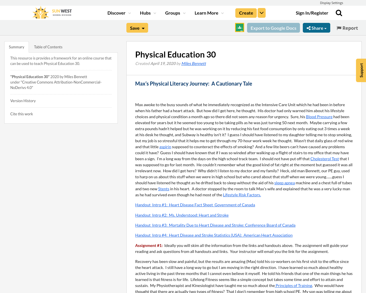 Physical Education 30 | Resource Bank