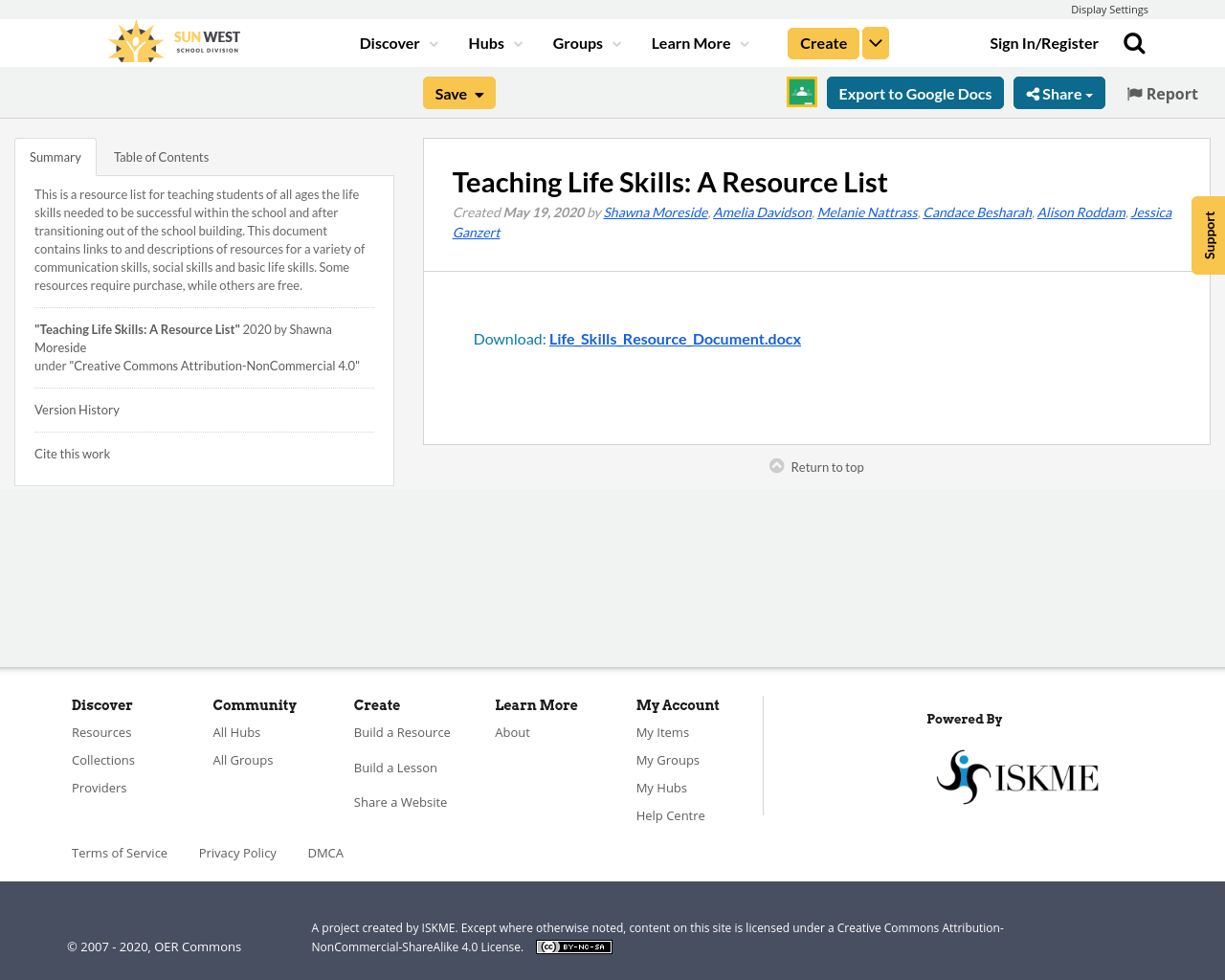 Teaching Life Skills: A Resource List | Resource Bank