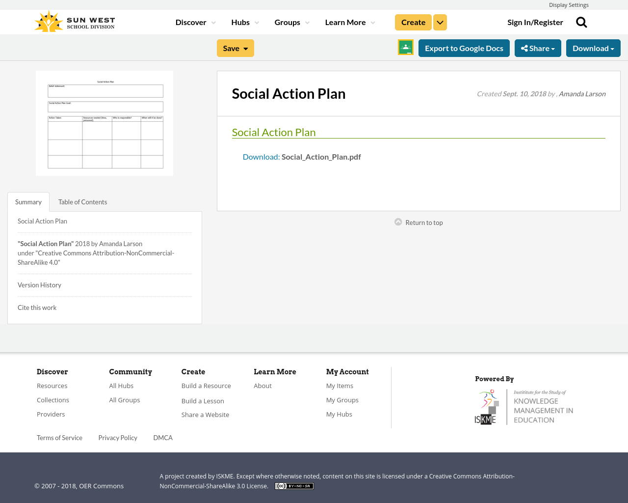 Social Action Plan | Resource Bank