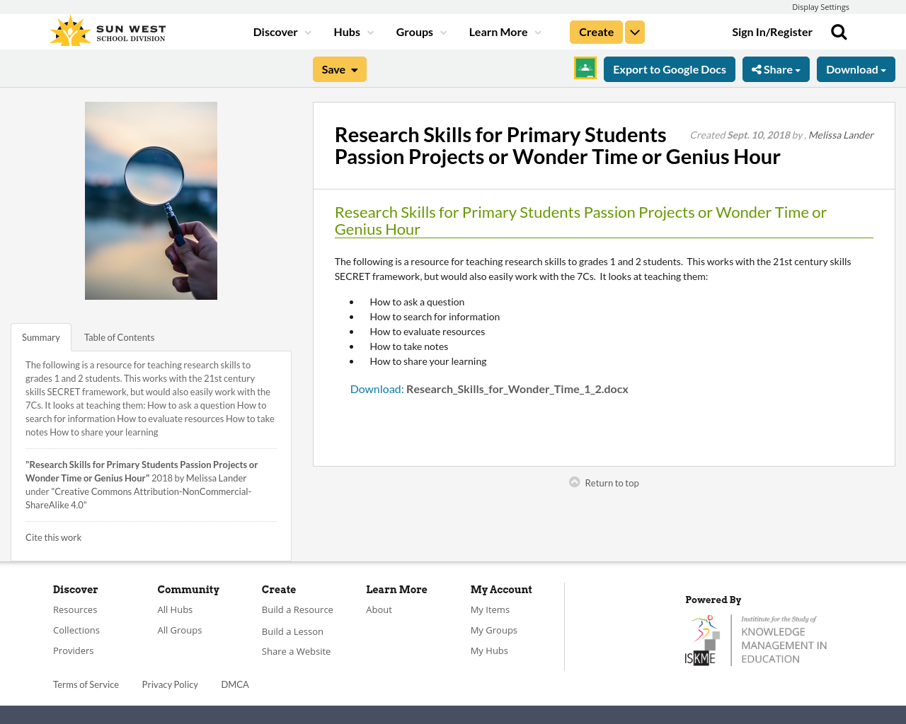 Research Skills for Primary Students Passion Projects or Wonder Time or ...