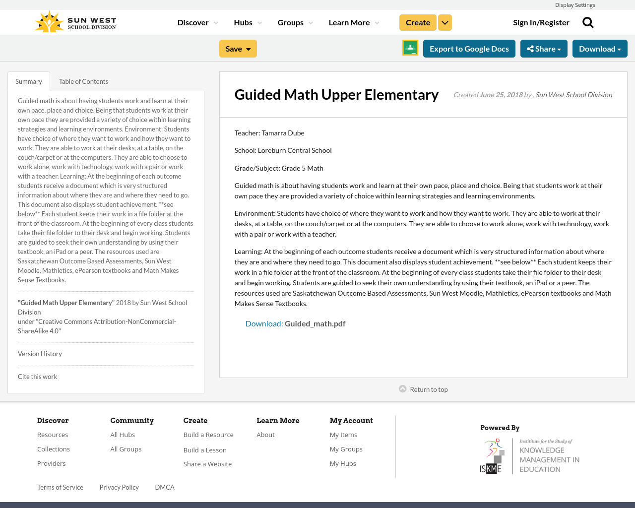 Guided Math Upper Elementary | Resource Bank