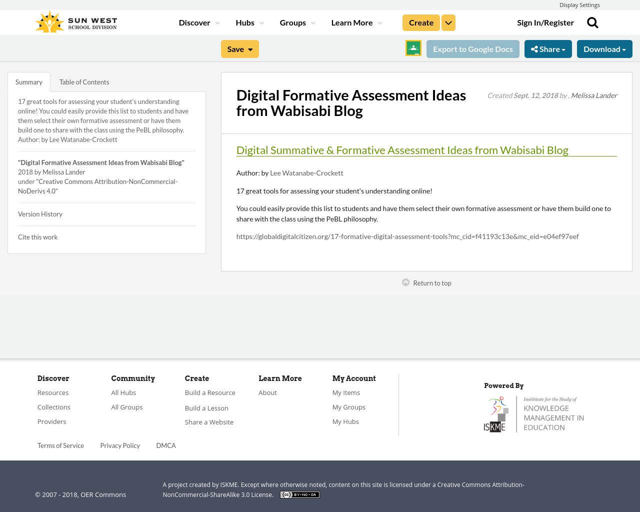 Digital Formative Assessment Ideas from Wabisabi Blog | Resource Bank