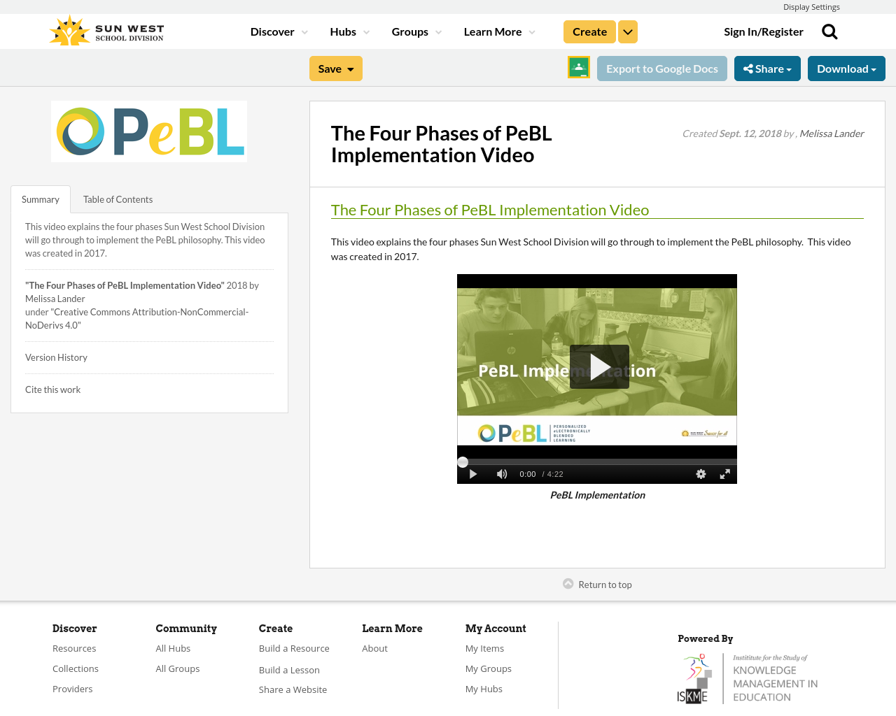 The Four Phases of PeBL Implementation Video | Resource Bank