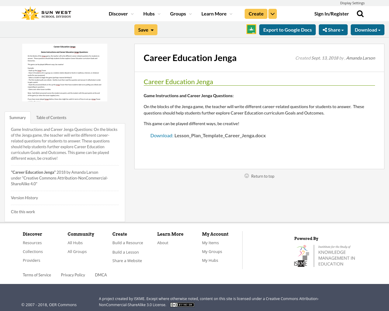 Career Education Jenga | Resource Bank