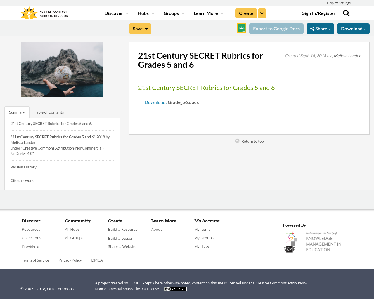 21st Century SECRET Rubrics for Grades 5 and 6 | Resource Bank