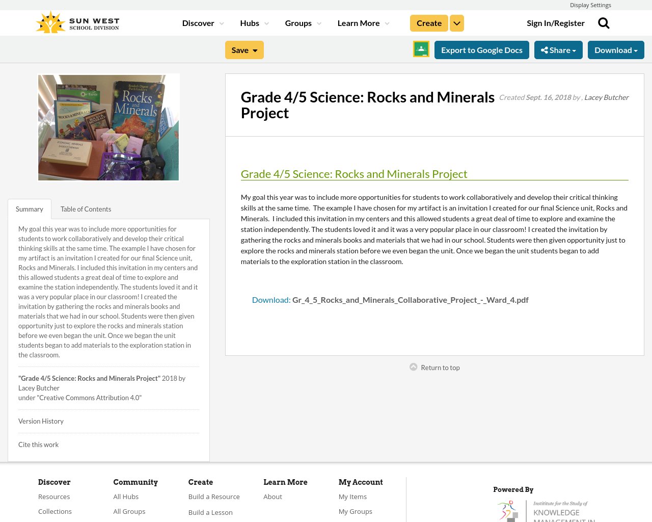 Grade 4/5 Science: Rocks and Minerals Project | Resource Bank