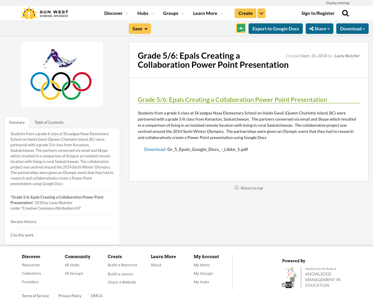 Grade 5/6: Epals Creating a Collaboration Power Point Presentation ...