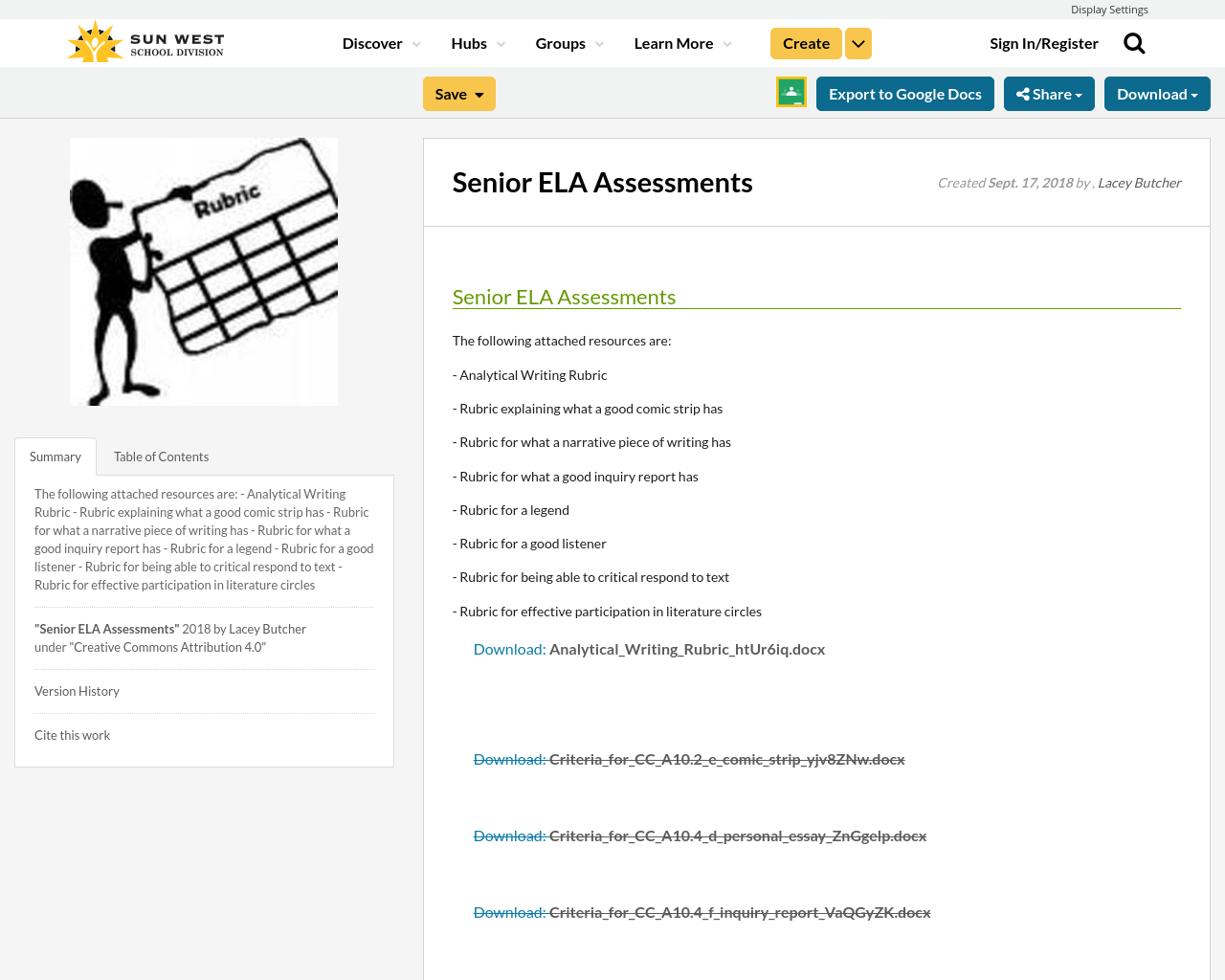 Senior ELA Assessments | Resource Bank