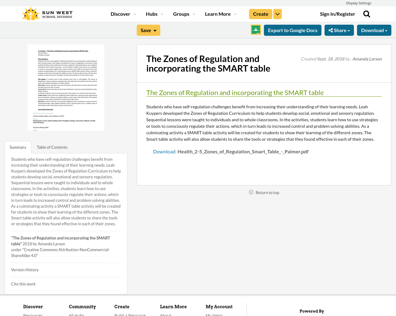 The Zones of Regulation and incorporating the SMART table | Resource Bank