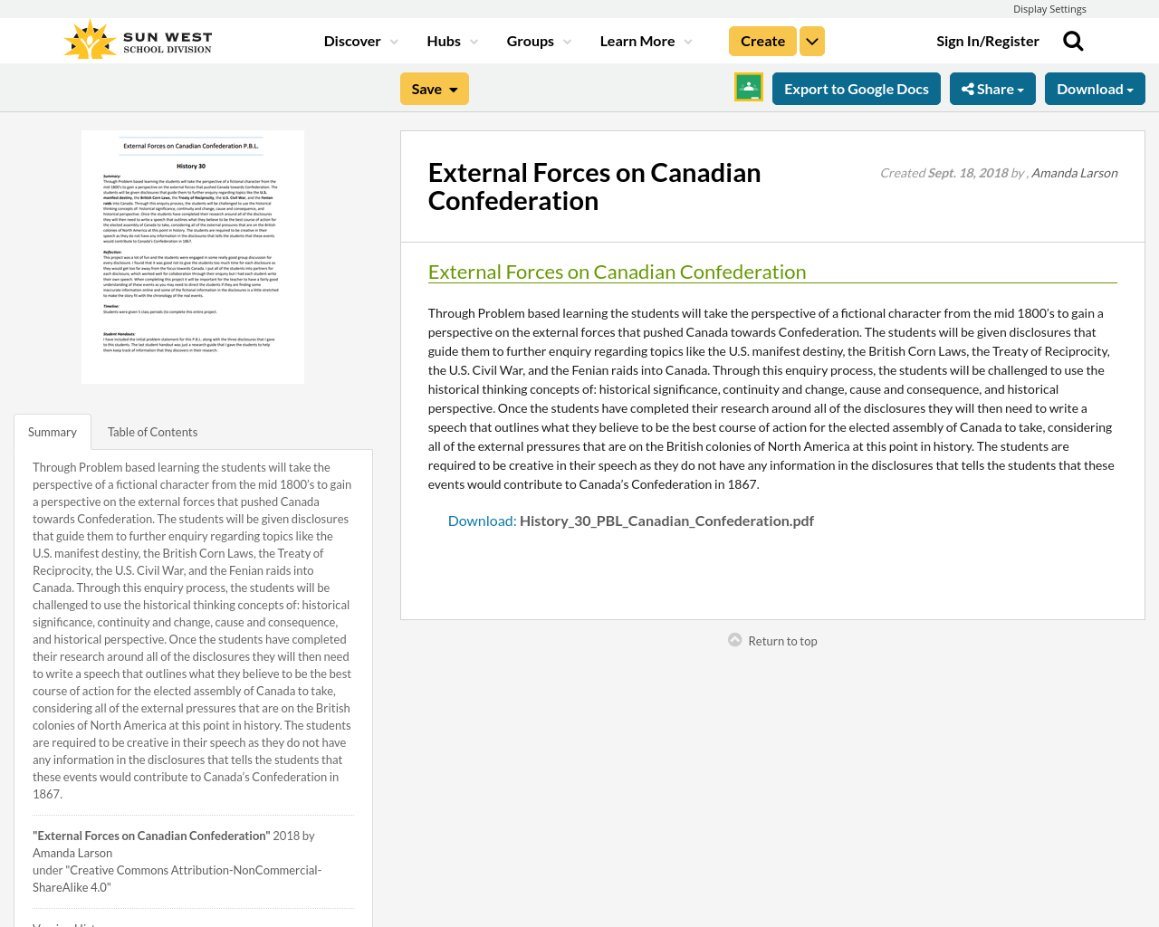 External Forces on Canadian Confederation | Resource Bank
