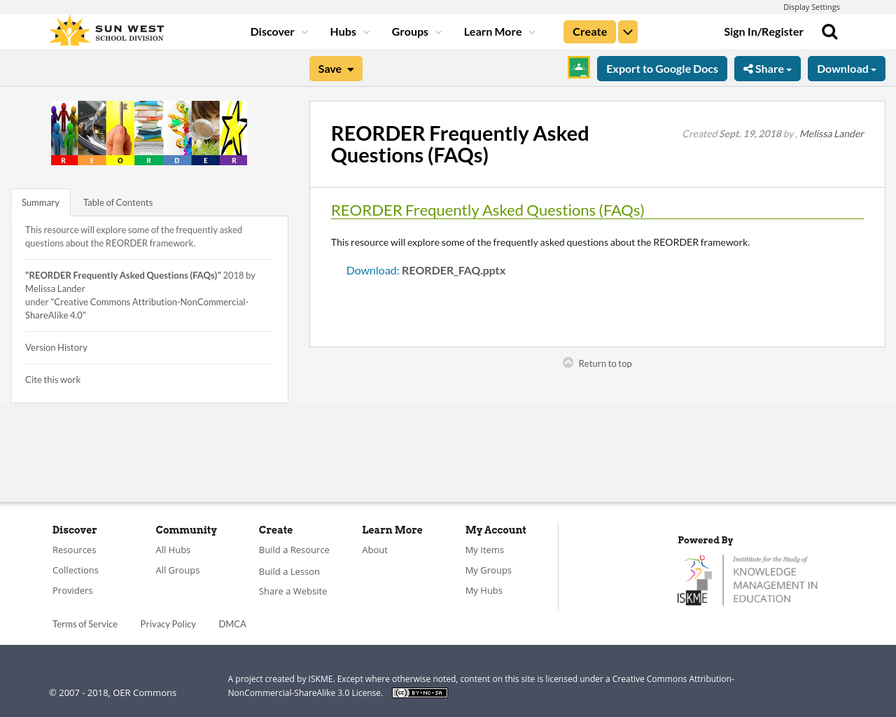 REORDER Frequently Asked Questions (FAQs) | Resource Bank
