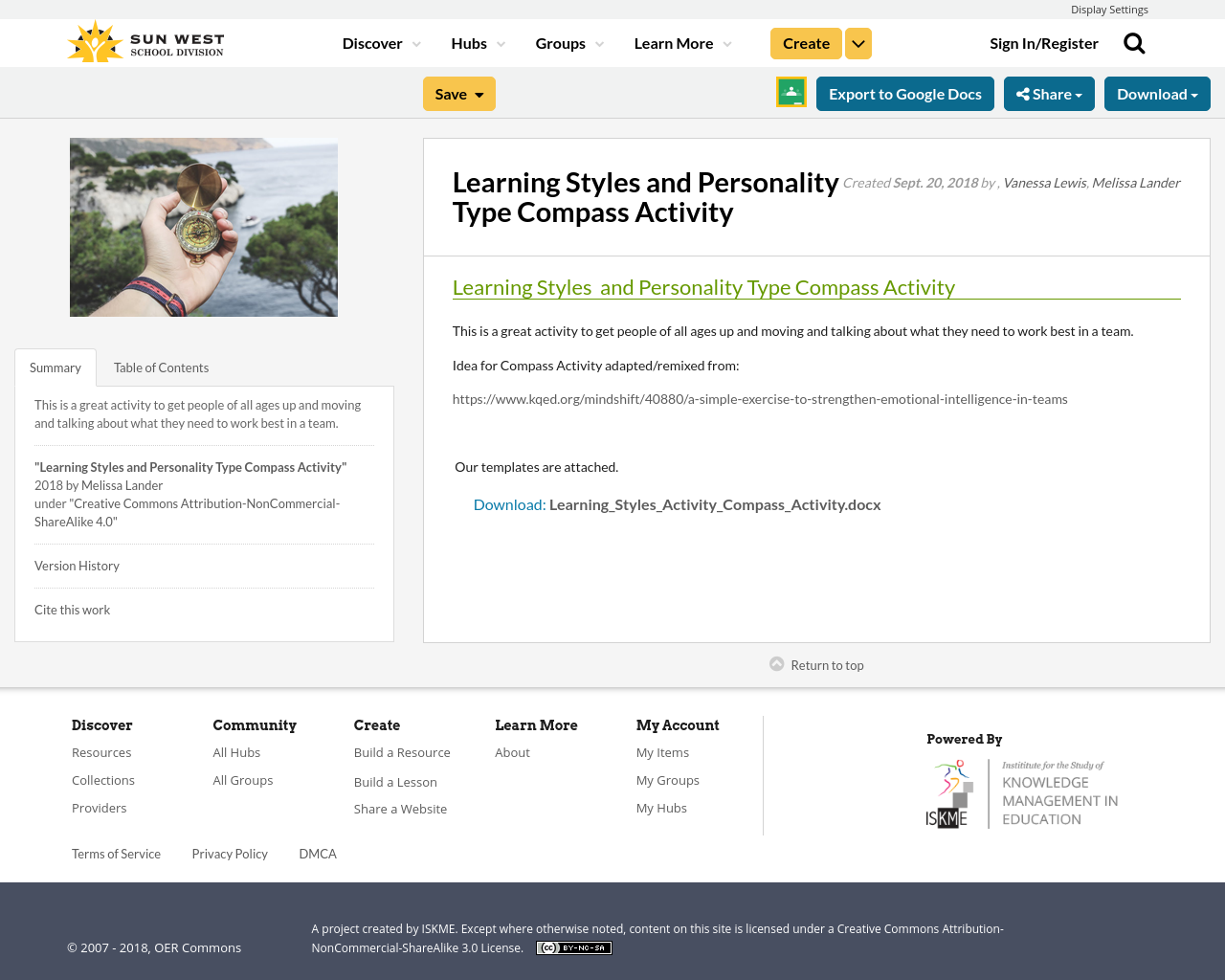 Learning Styles and Personality Type Compass Activity | Resource Bank