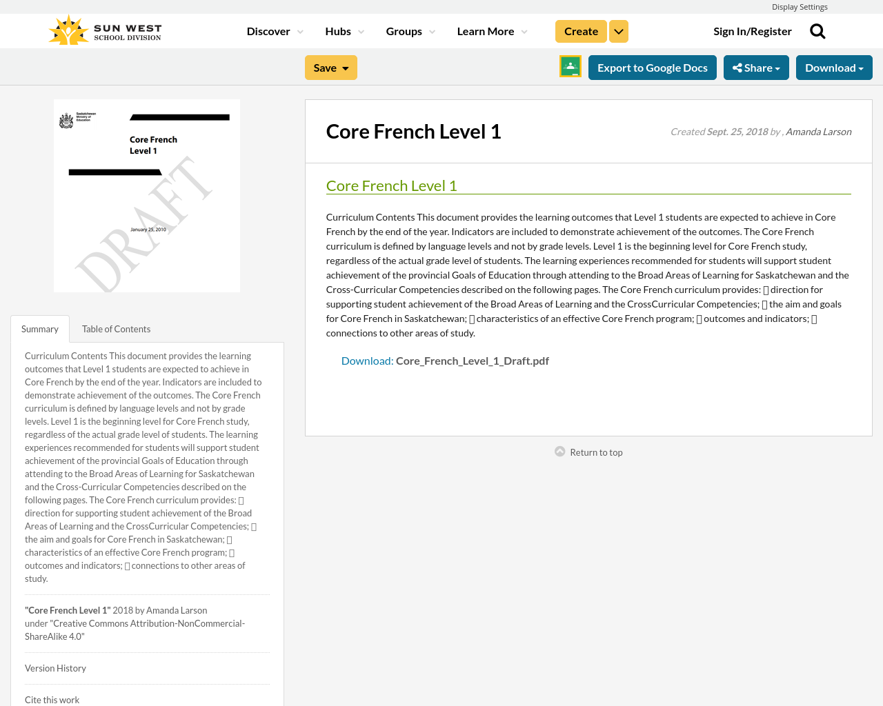 Core French Level 1 | Resource Bank