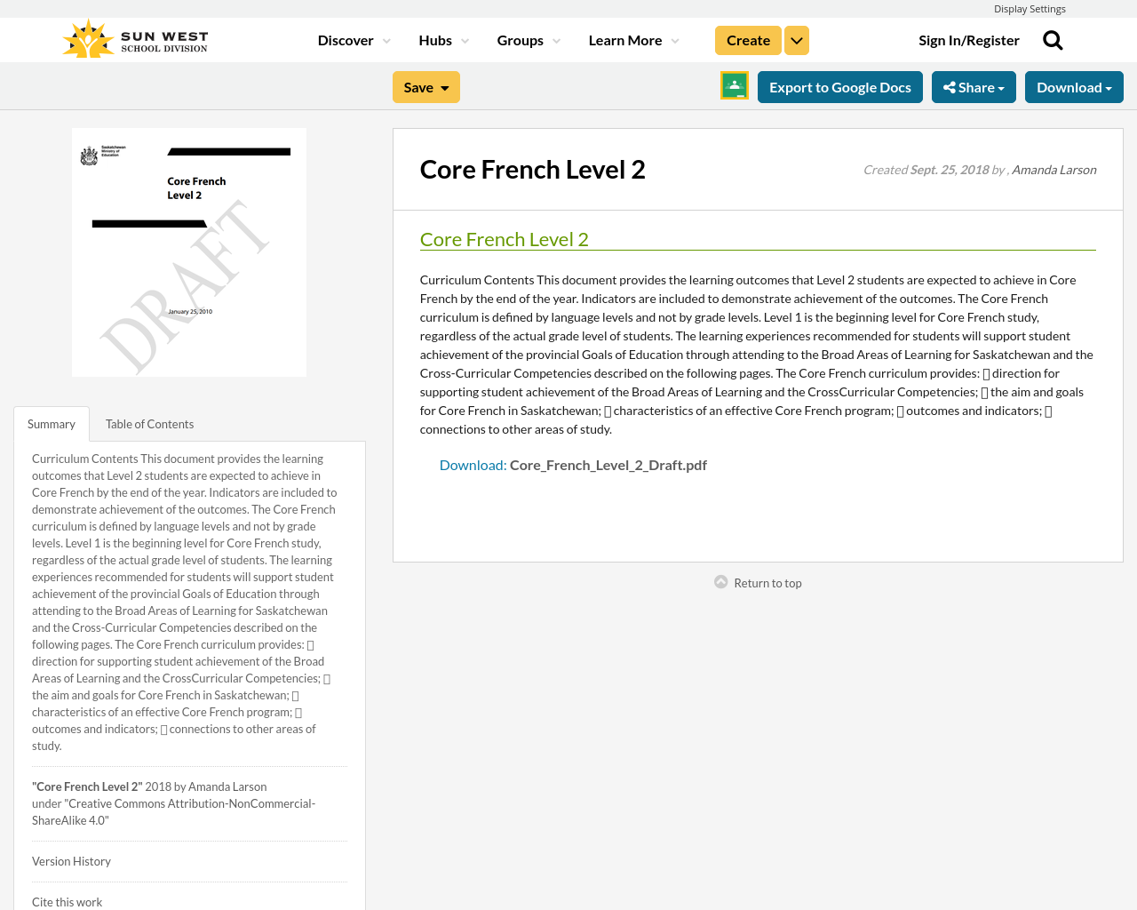 Core French Level 2 | Resource Bank