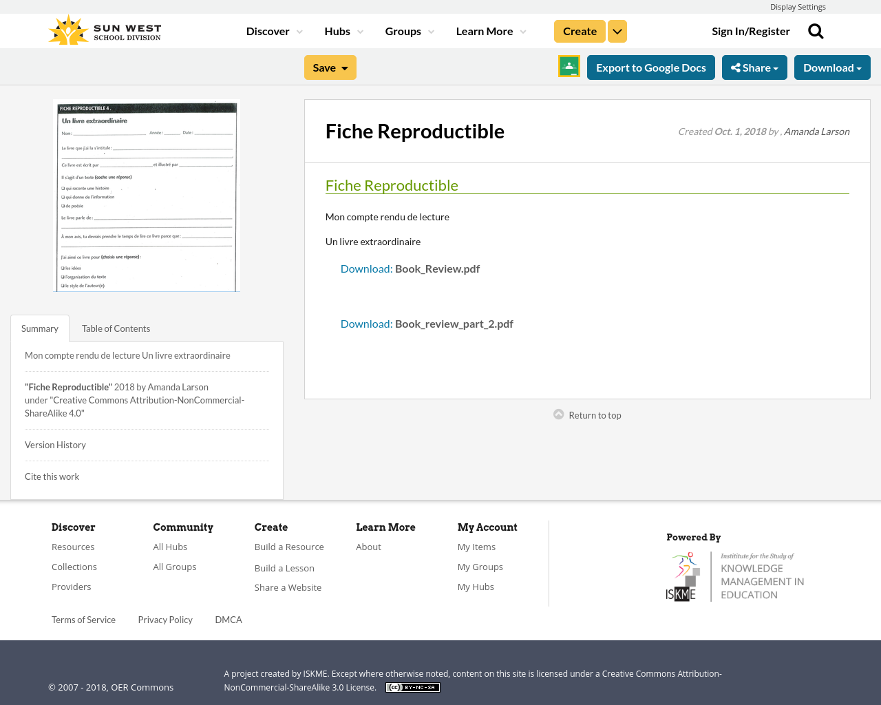 Fiche Reproductible | Resource Bank