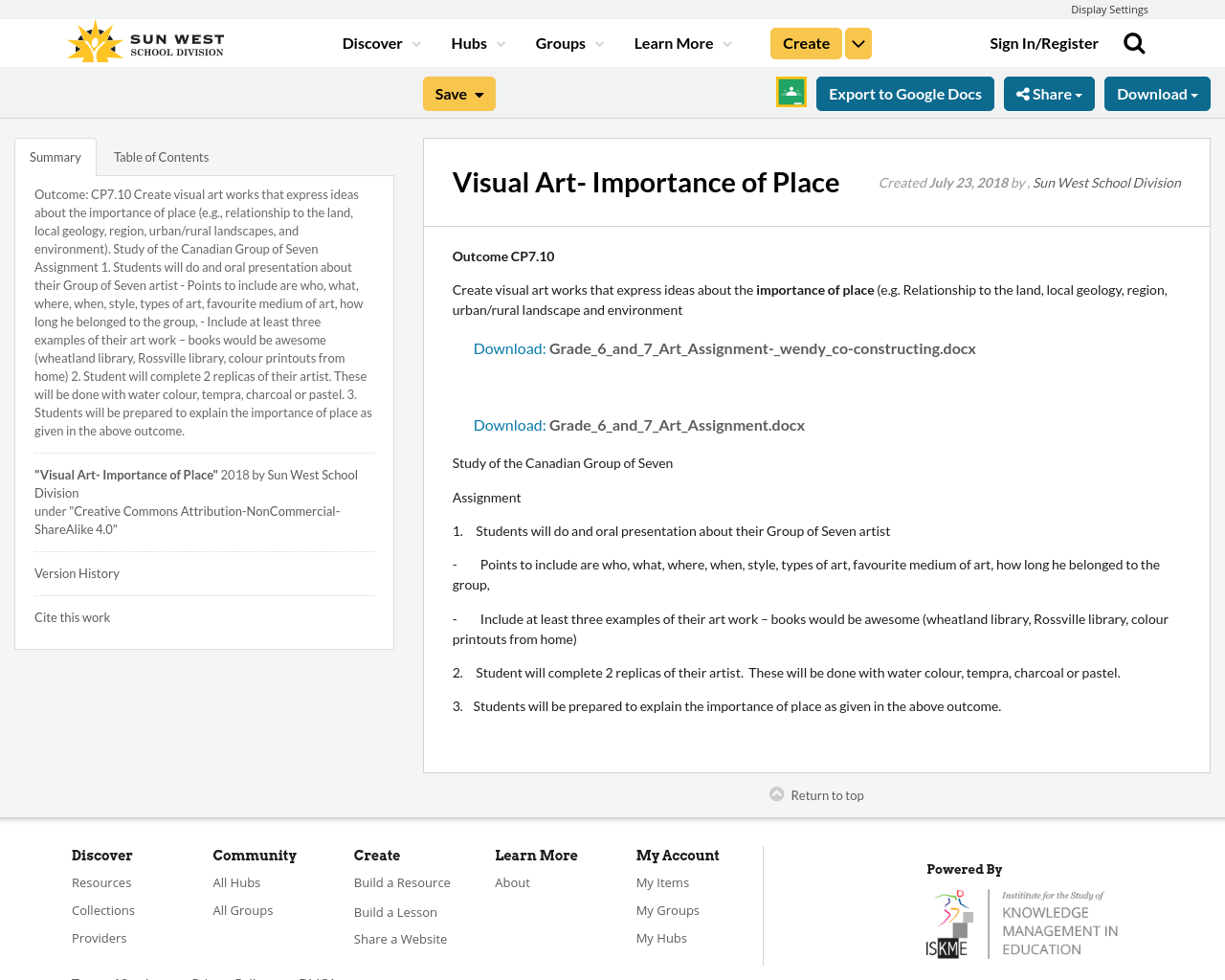 Visual Art- Importance of Place | Resource Bank