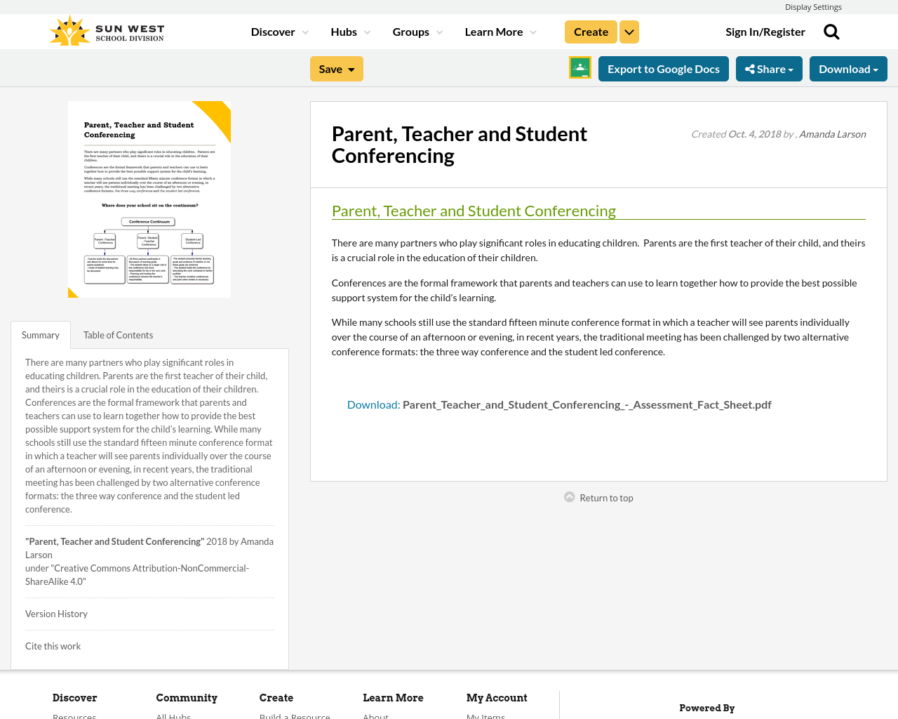 Parent, Teacher and Student Conferencing | Resource Bank