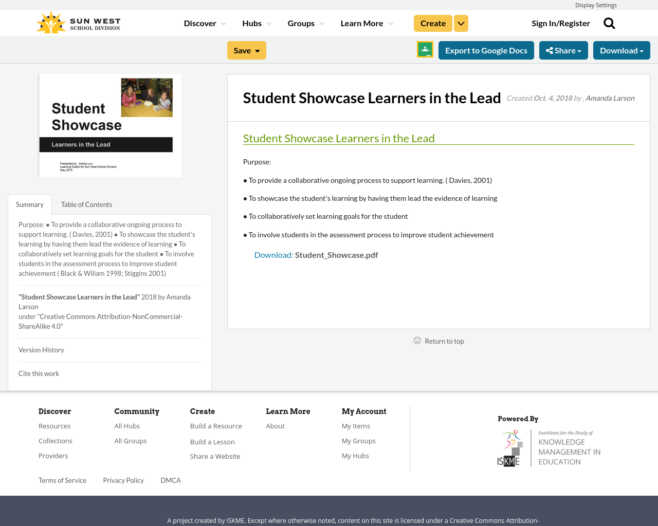 Student Showcase Learners in the Lead | Resource Bank