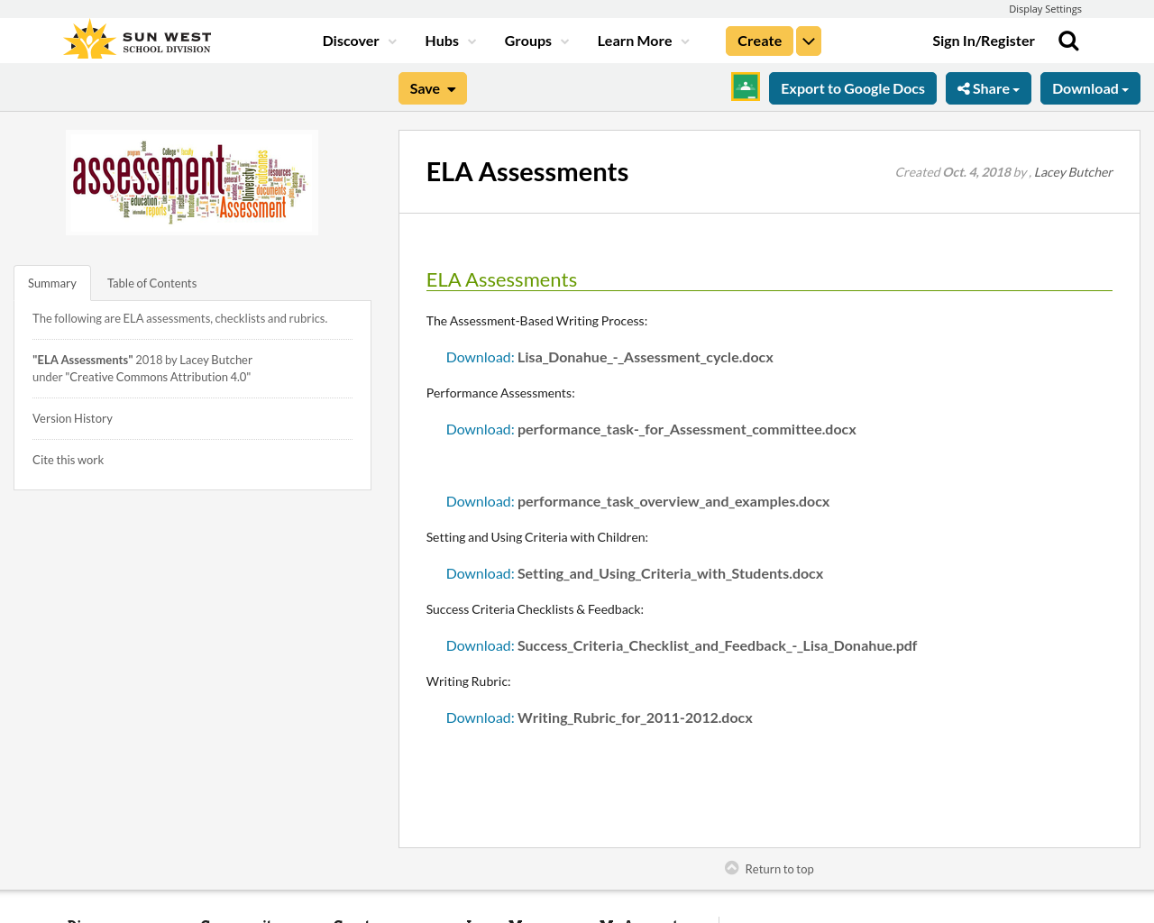 ELA Assessments | Resource Bank