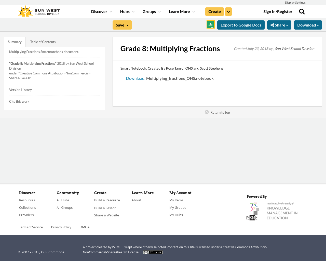 Grade 8: Multiplying Fractions | Resource Bank